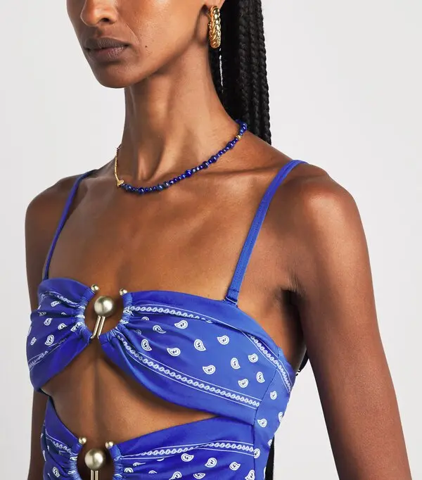 Christopher Esber Bandana Orbit Mini Dress - Blue