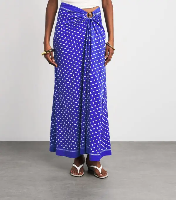 Christopher Esber Bandana Orbit Maxi Skirt - Blue