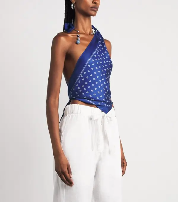 Christopher Esber Silk Bandana Tie Top