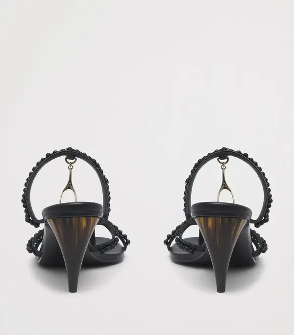 Alexander McQueen Beaded Rosa Heeled Sandals 70