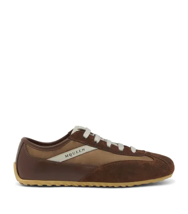 Alexander McQueen Suede Boxe Sneakers - Brown
