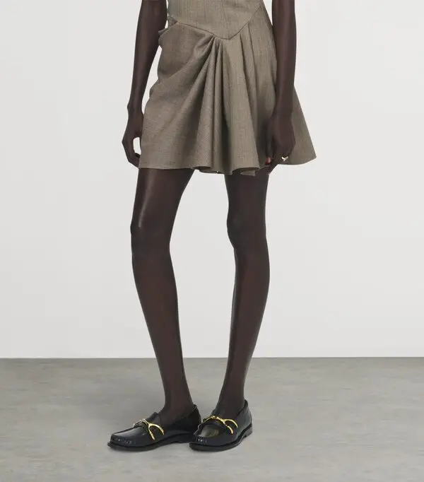 Alexander McQueen Leather Wishbone Loafers