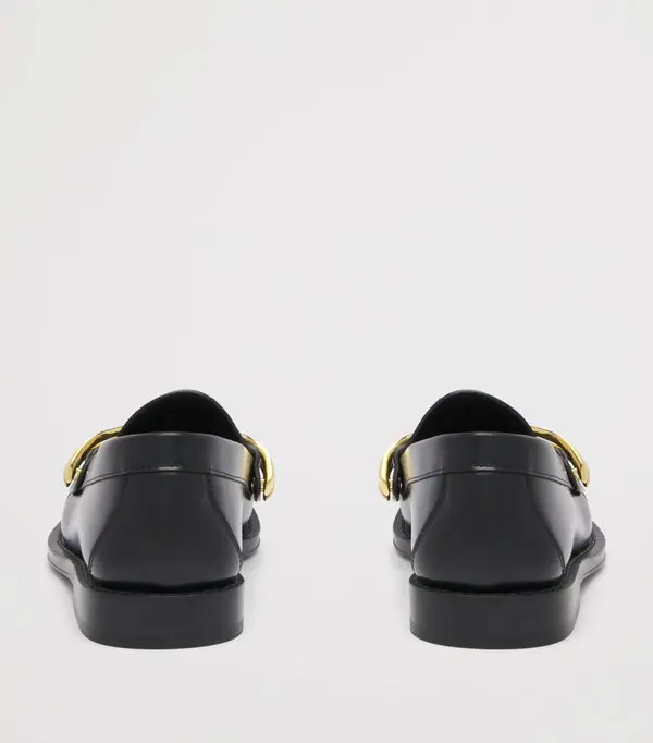 Alexander McQueen Leather Wishbone Loafers