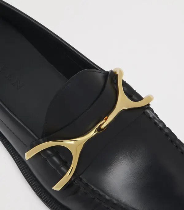 Alexander McQueen Leather Wishbone Loafers