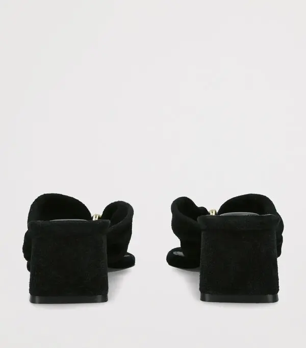 Simkhai Suede Stella Heeled Mules - Black