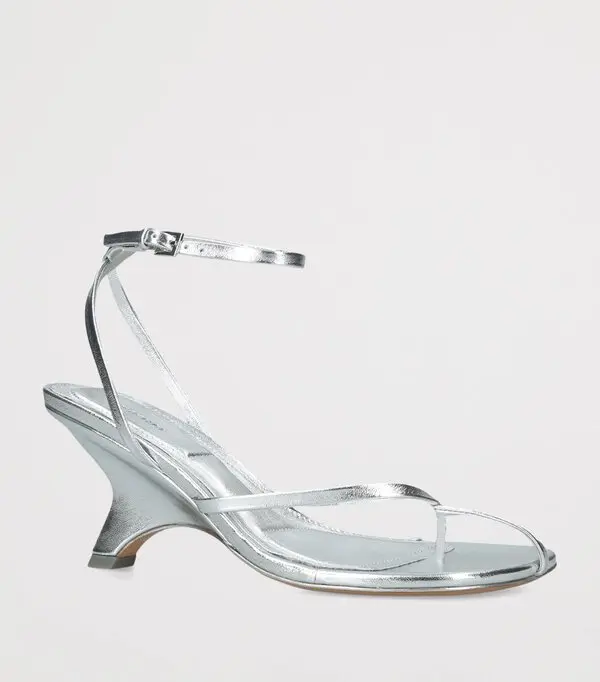 Simkhai Metallic Leather Kelsey Heeled Sandals 75