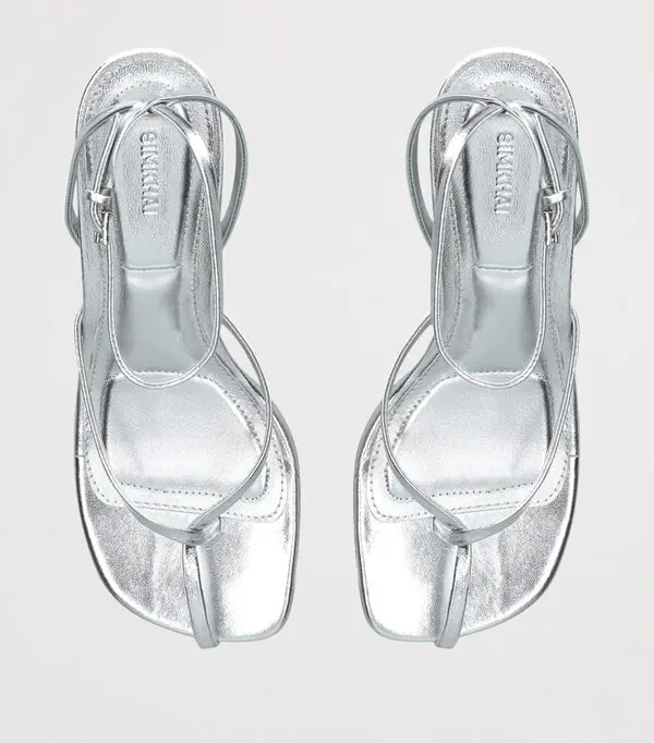 Simkhai Metallic Leather Kelsey Heeled Sandals 75