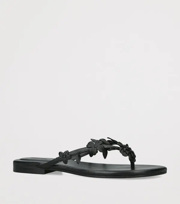 Simkhai Leather Floral Willow Flip Flops