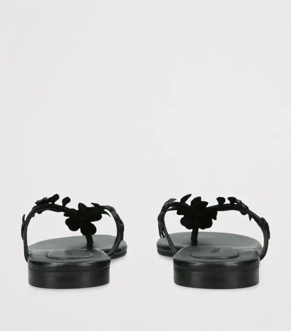 Simkhai Leather Floral Willow Flip Flops
