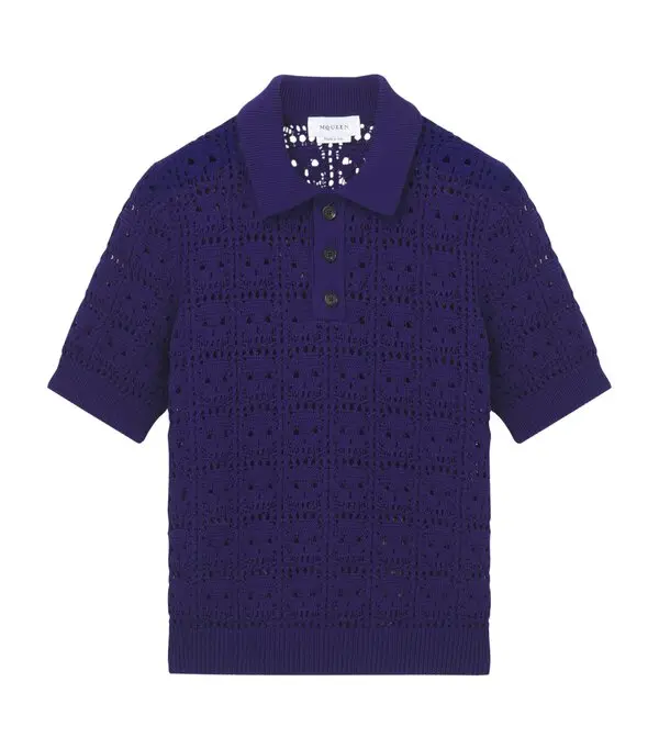 Alexander McQueen Crochet-skull Polo Shirt
