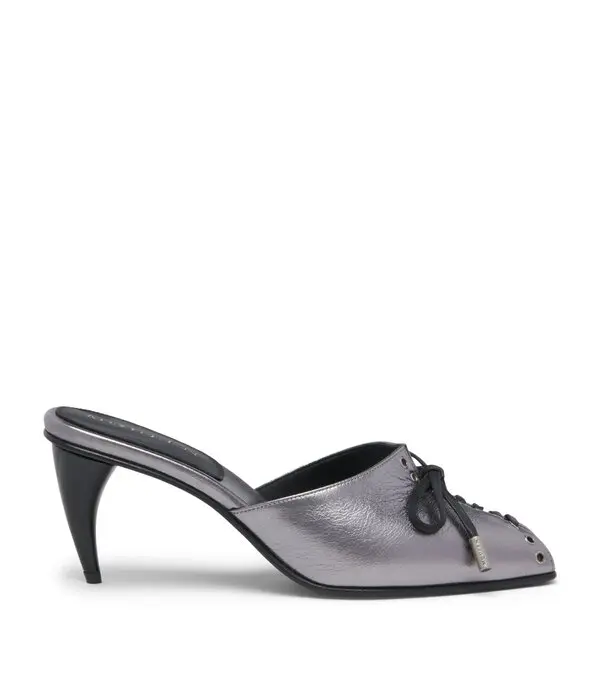 Alexander McQueen Leather Lexie Heeled Mules 70