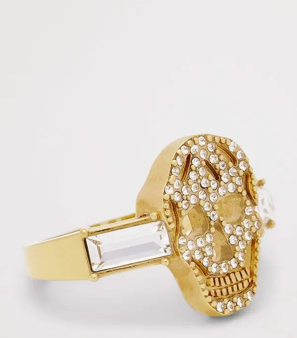 Alexander McQueen Pavé Skull Ring