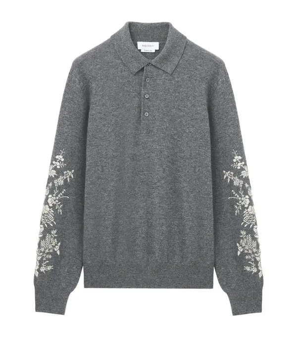 Alexander McQueen Wool Embroidered Polo Jumper