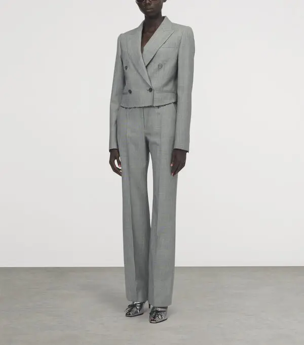 Alexander McQueen Cropped Double-breasted Blazer