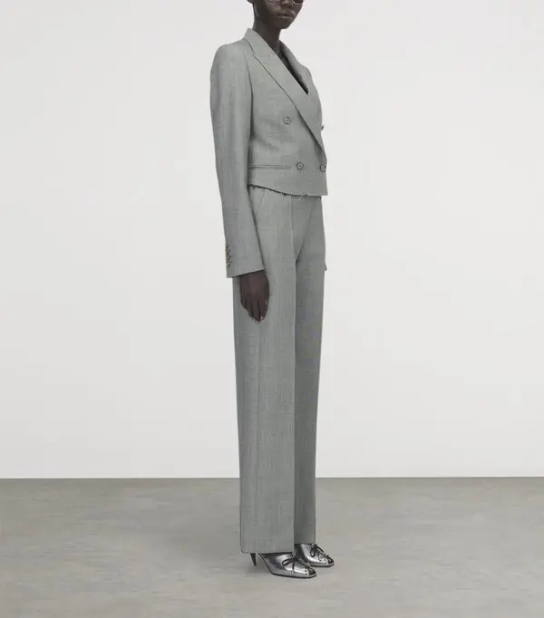 Alexander McQueen Cropped Double-breasted Blazer