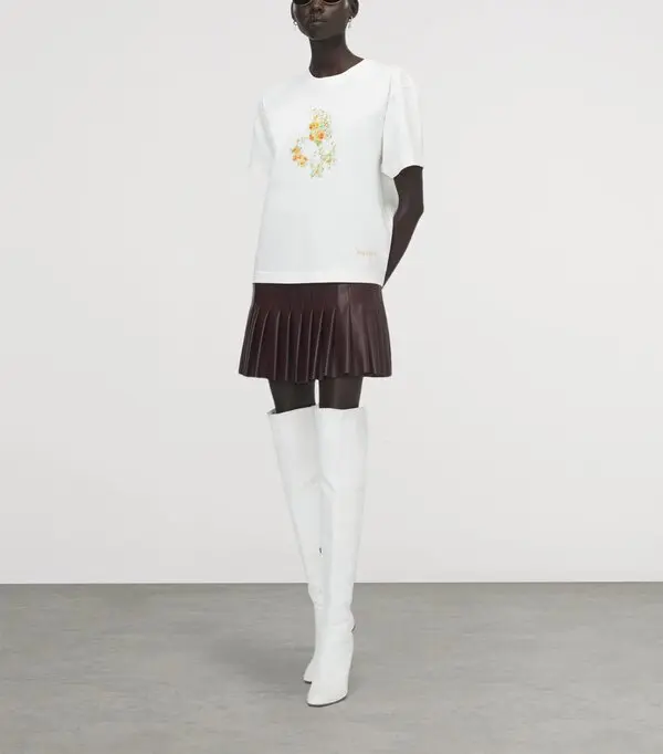 Alexander McQueen Cotton Floral Skull T-shirt