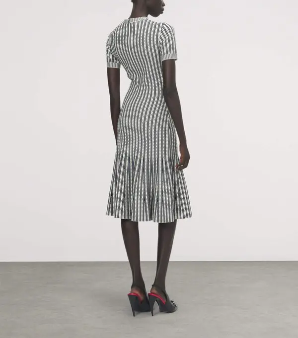 Alexander McQueen Knit Striped Midi Dress
