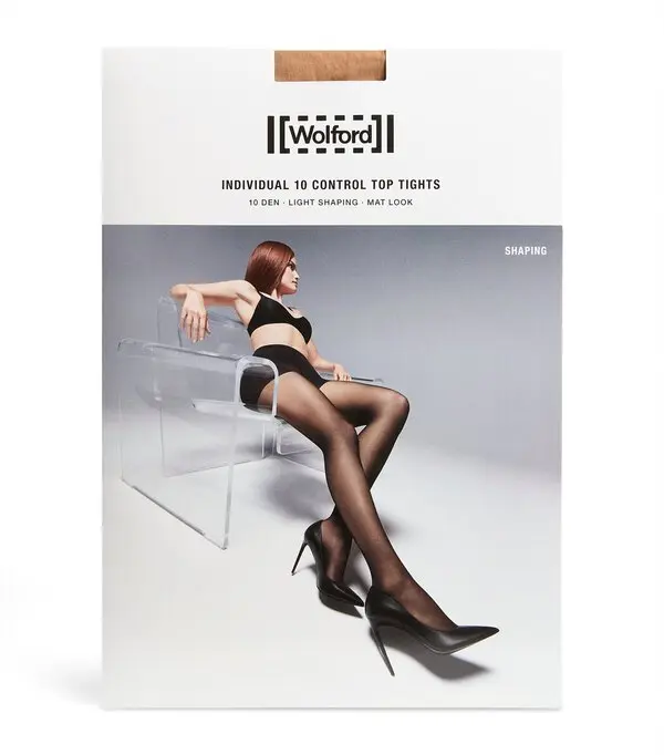 Wolford Individual 10 Top Control Tights - Beige