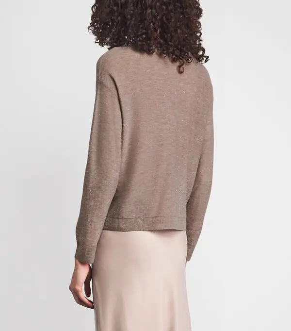 Fabiana Filippi Merino Wool-blend Embellished Sweater - Brown