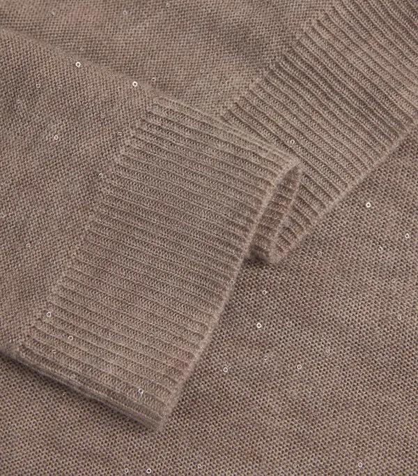 Fabiana Filippi Merino Wool-blend Embellished Sweater - Brown