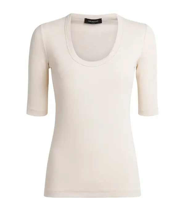 Fabiana Filippi Rib-knit Embellished Top