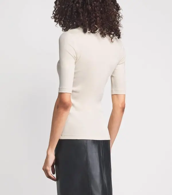 Fabiana Filippi Rib-knit Embellished Top