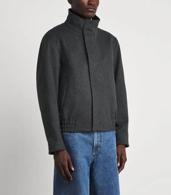 LARDINI Virgin Wool High Neck Jacket
