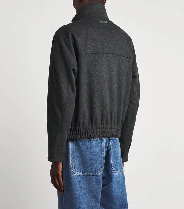 LARDINI Virgin Wool High Neck Jacket