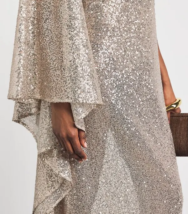 TALLER MARMO Sequined Maxi Dress - Silver