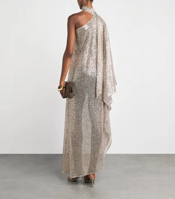 TALLER MARMO Sequined Maxi Dress - Silver