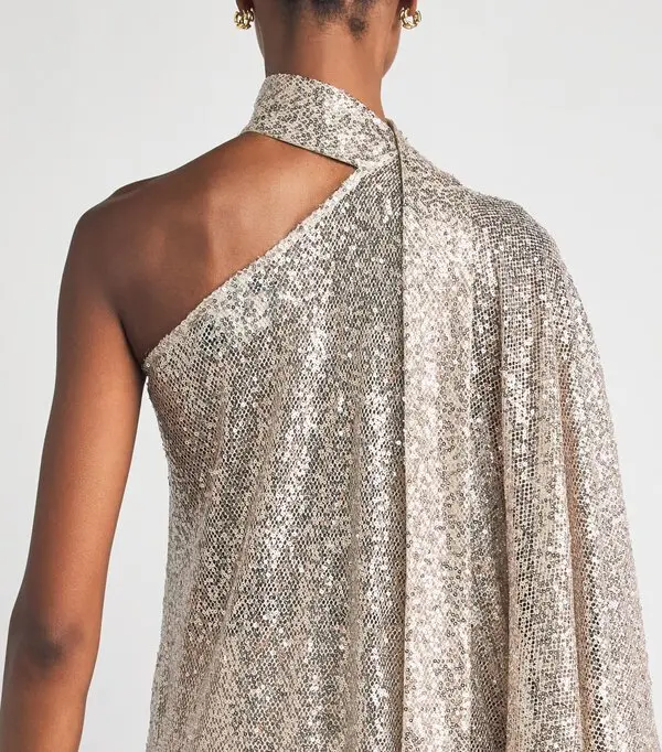 TALLER MARMO Sequined Maxi Dress - Silver