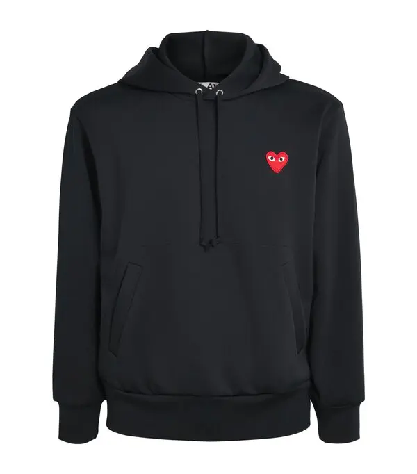 Play Comme Des Garcon Heart Hoodie - Black