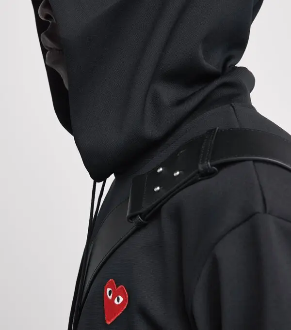 Play Comme Des Garcon Heart Hoodie - Black