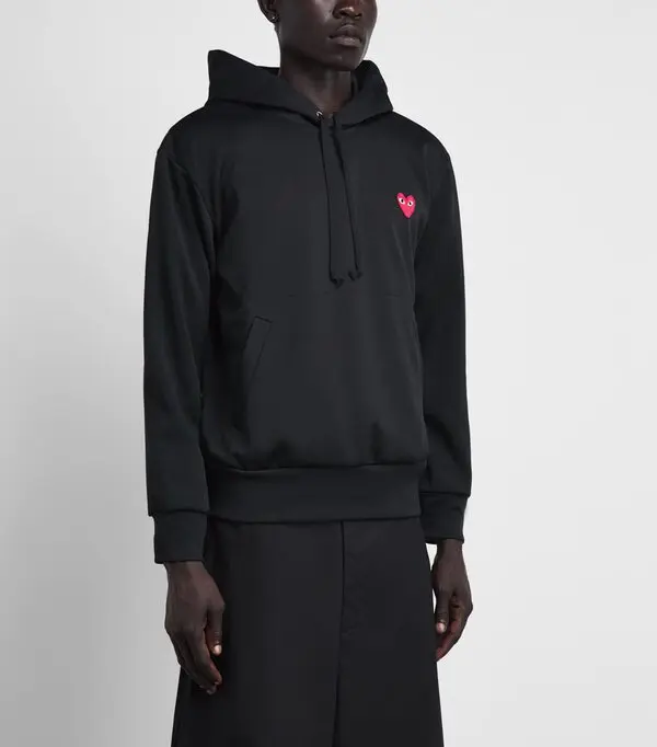 Play Comme Des Garcon Heart Hoodie - Black