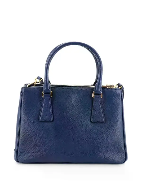 Prada Galleria Double Zip Saffiano Leather Small Tote Bag