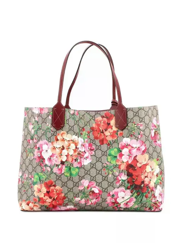 Gucci Reversible Blooms Gg Print Leather Medium Tote Bag