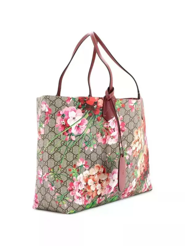 Gucci Reversible Blooms Gg Print Leather Medium Tote Bag