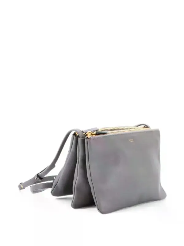 Celine Trio Leather Small Crossbody Bag - Grey