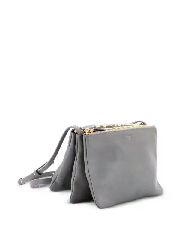 Celine Trio Leather Small Crossbody Bag - Grey