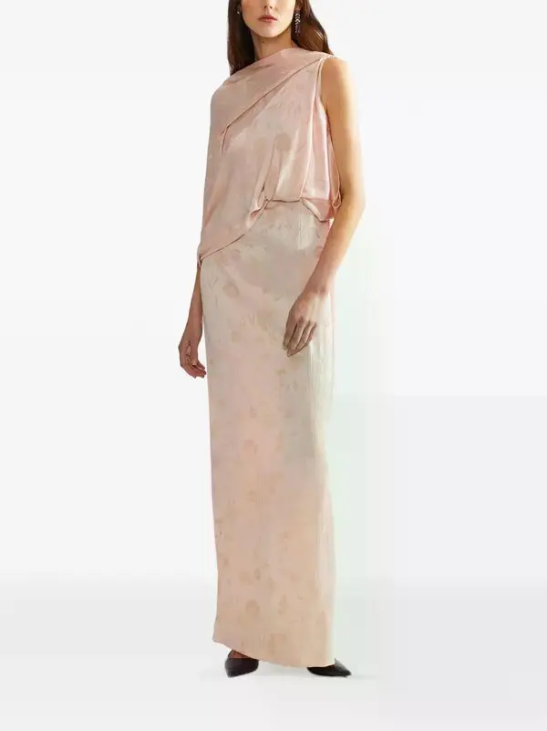 Erdem Draped Jacquard Maxi Gown