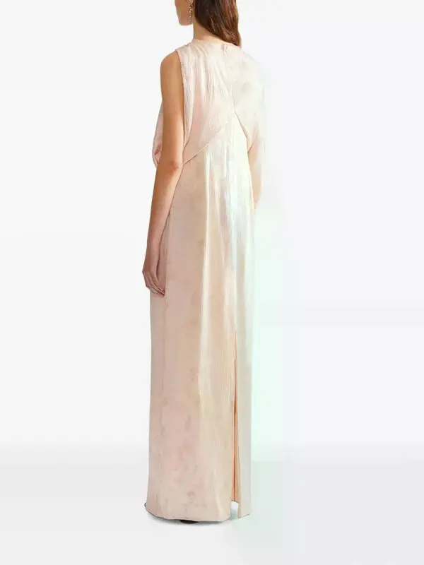 Erdem Draped Jacquard Maxi Gown - Pink