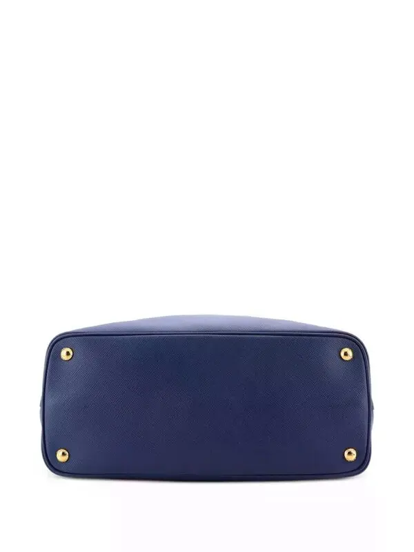Prada Saffiano Leather Tote Bag - Blue
