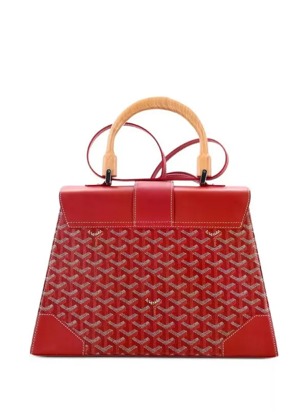 Goyard Saigon Top Handle Bag Coated Canvas With Leather Mm Satchel