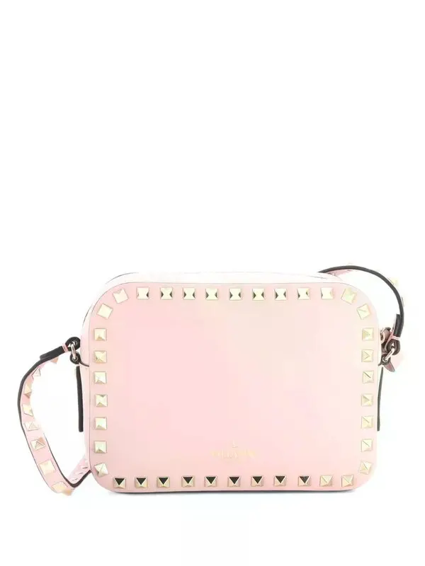 Valentino Garavani Rockstud Camera Leather Crossbody Bag - Neutrals