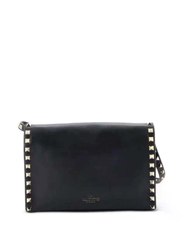 Valentino Garavani Rockstud Flip Lock Flap Bag Leather Medium Crossbody Bag