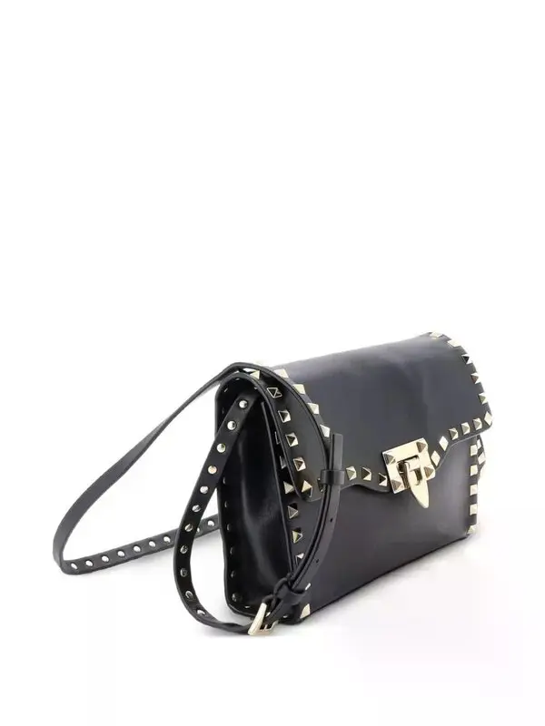 Valentino Garavani Rockstud Flip Lock Flap Bag Leather Medium Crossbody Bag
