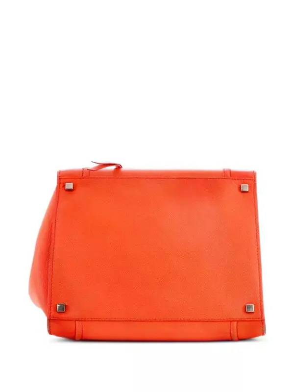 Celine Phantom Tote Bag In Grainy Leather - Orange