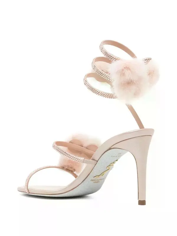 Rene Caovilla Rosalia Pompom-detail Sandals