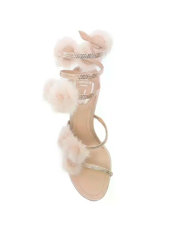 Rene Caovilla Rosalia Pompom-detail Sandals