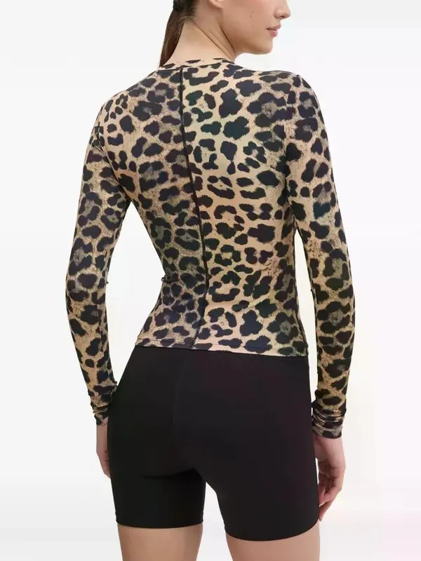 P.E Nation Leopard-print Long-sleeve T-shirt